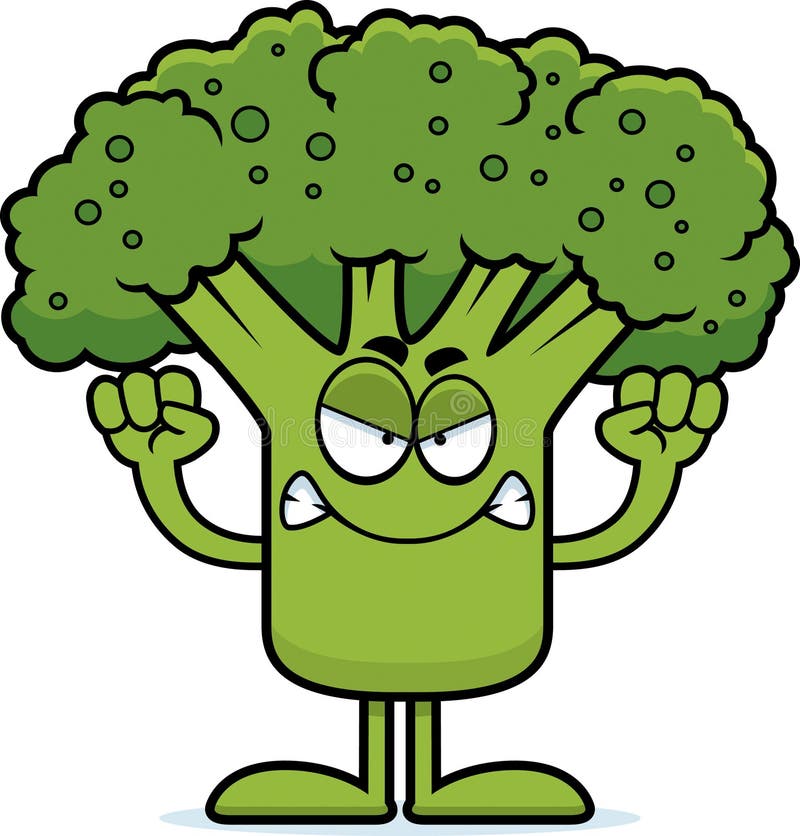 Angry Cartoon Broccoli stock vector. Illustration of clip - 47365043