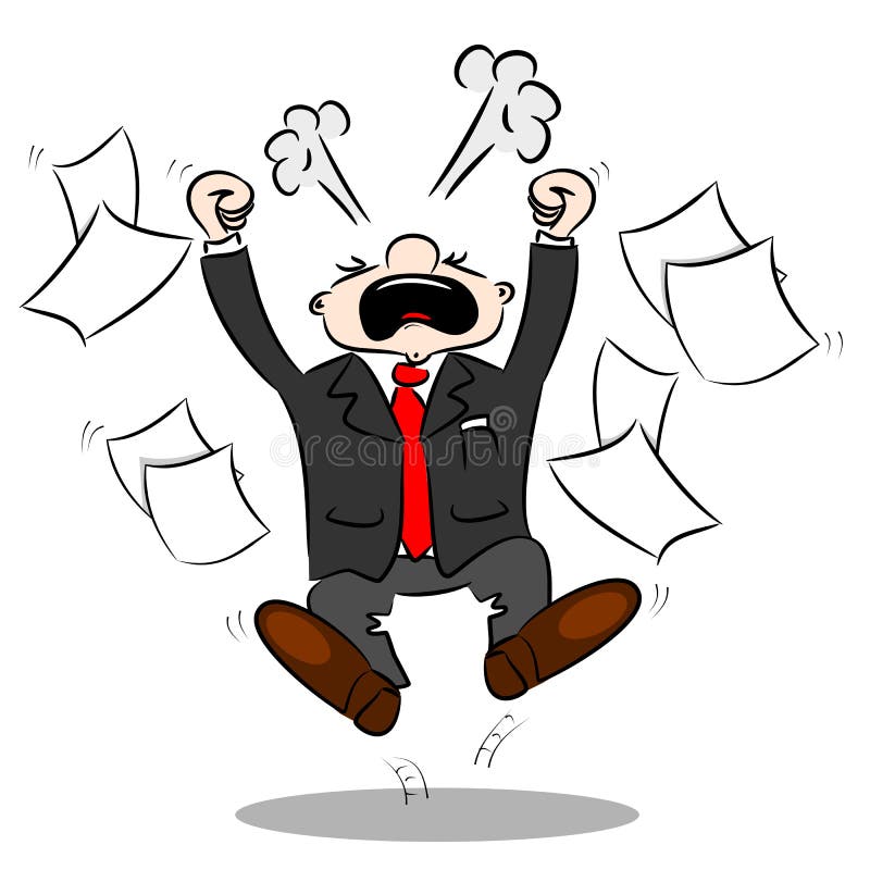 An Angry Cartoon Businessman Stock Vector - Illustration of angry ...