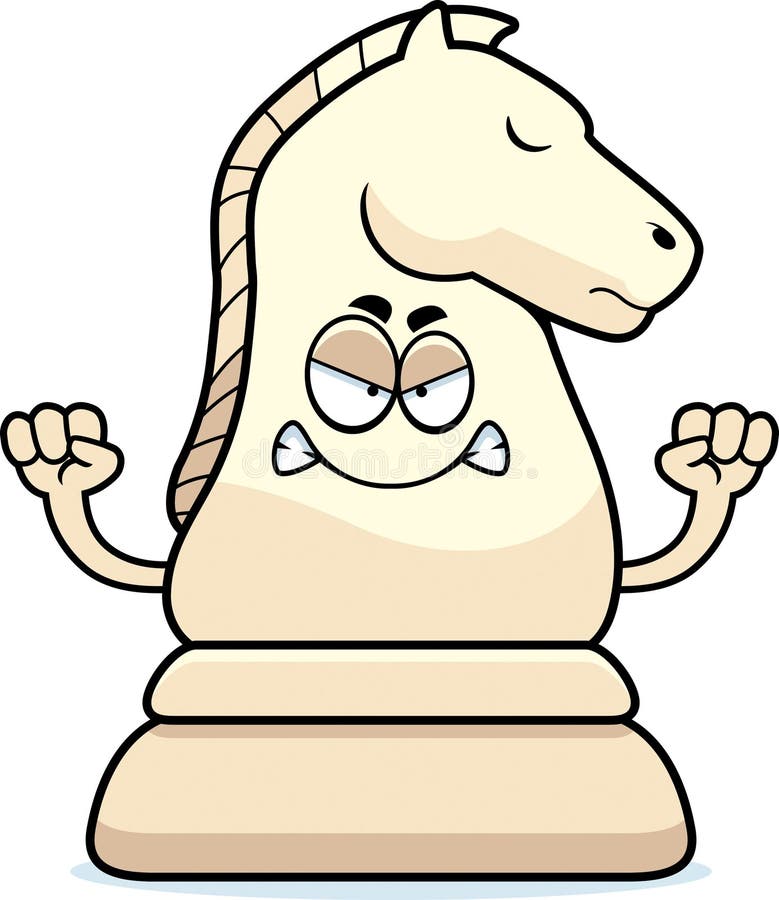Angry Cartoon Chess Knight stock vector. Illustration of pieces - 47756048