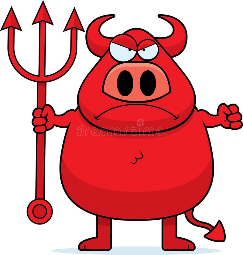 Angry Cartoon Devil stock vector. Illustration of frown - 120990583