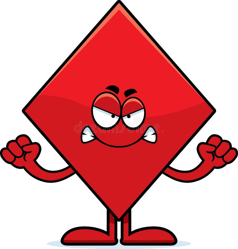 Angry diamond cartoon stock illustration. Illustration of shouting ...