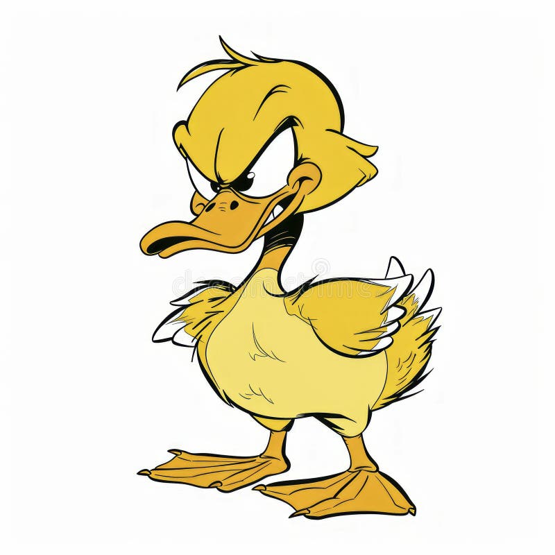 Angry Cartoon Duck Illustration Stock Photo - Image of creative ...
