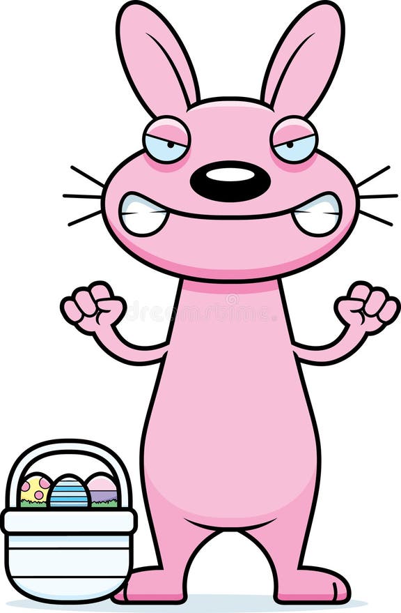 Angry Cartoon Easter Bunny stock vector. Illustration of frown - 47752333