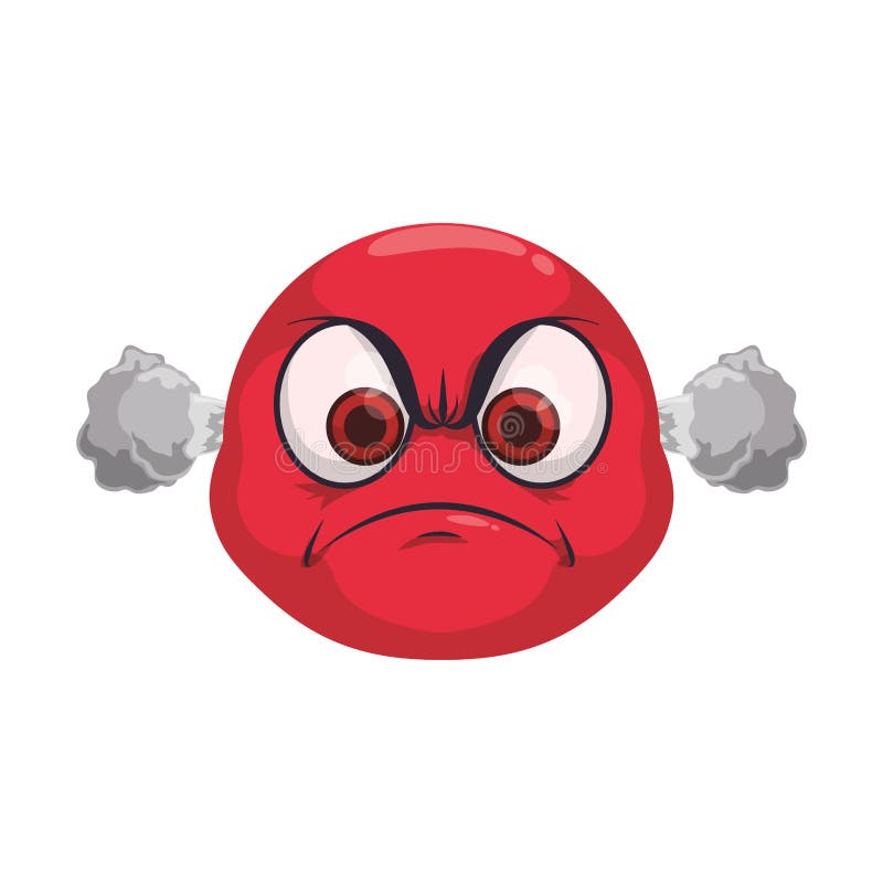 Angry cartoon face stock illustration. Illustration of face - 88977109