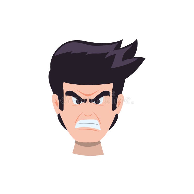 Angry cartoon face stock illustration. Illustration of shouting - 88976798