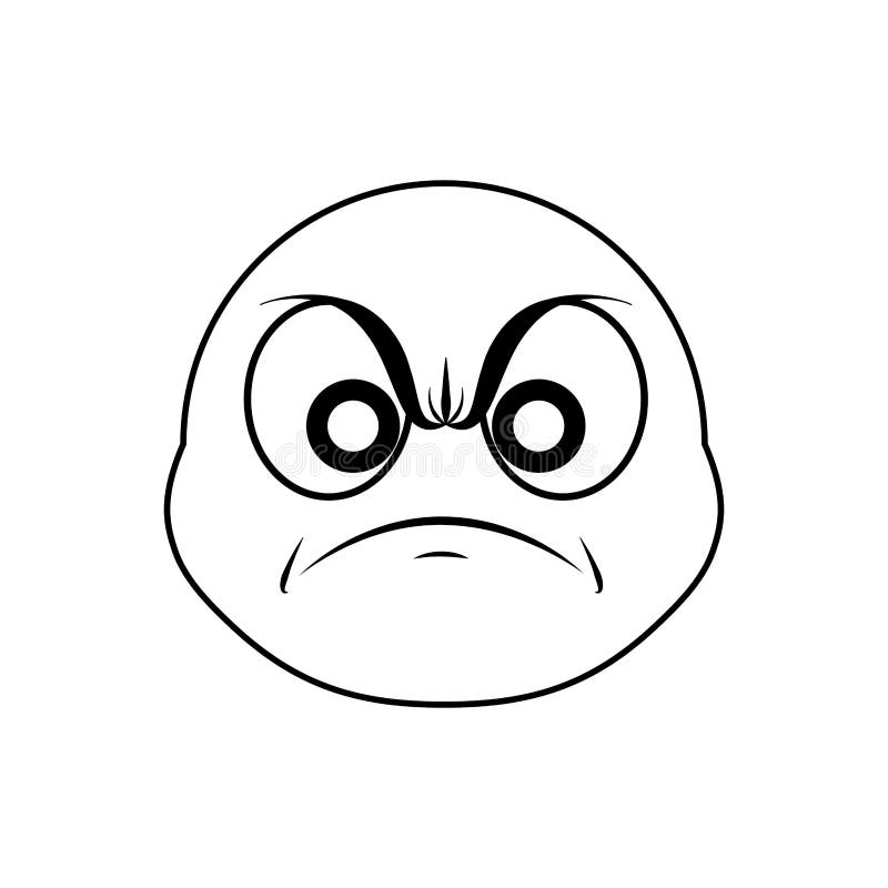 Angry cartoon face stock illustration. Illustration of annoyed - 88980907