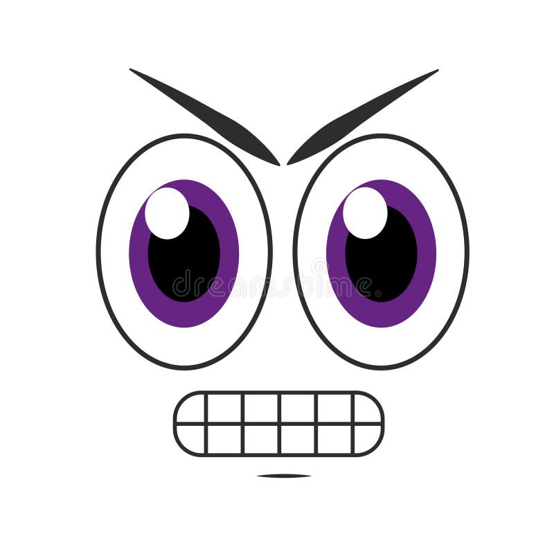 Angry Cartoon Face Vector. Vector Stock Illustration - Illustration of ...