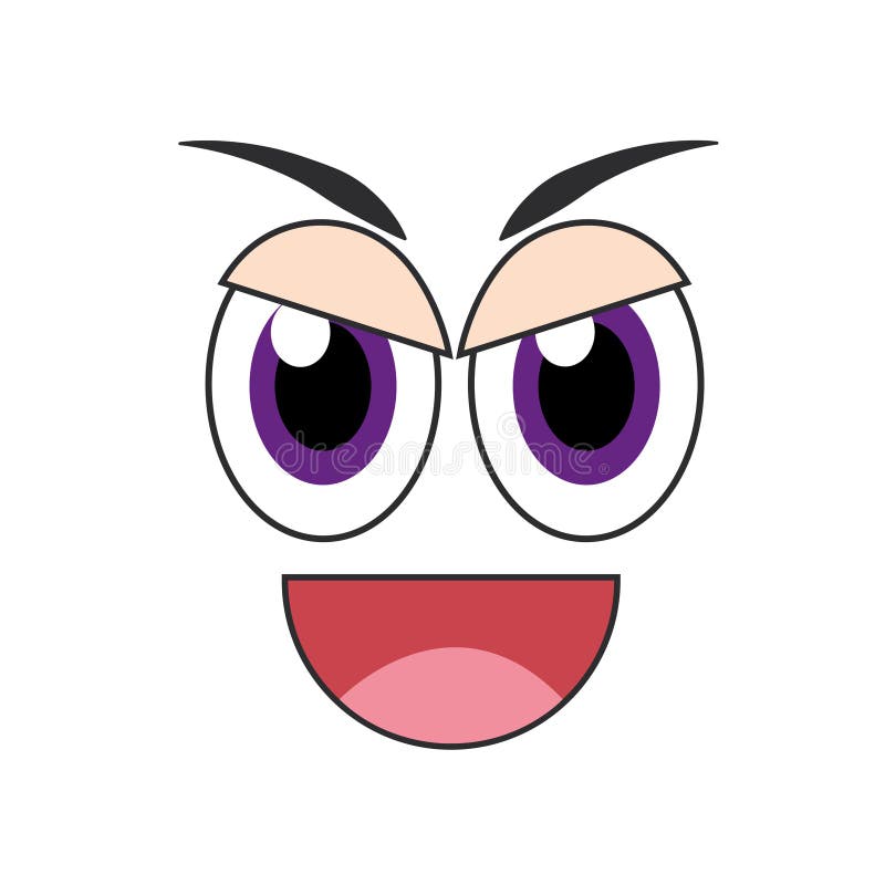 Angry Cartoon Face Vector. Vector Stock Vector - Illustration of angry ...