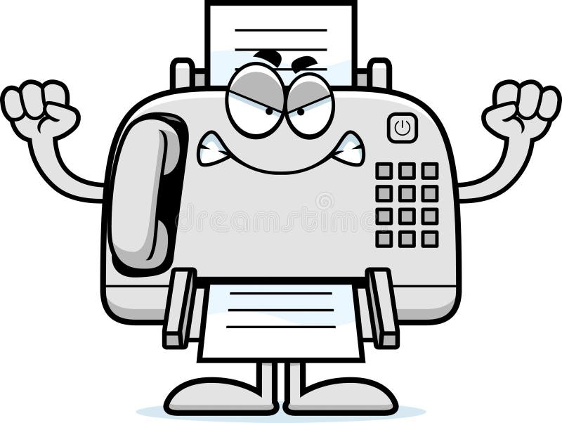 Cartoon Fax Machine Sign stock vector. Illustration of vector - 47782563