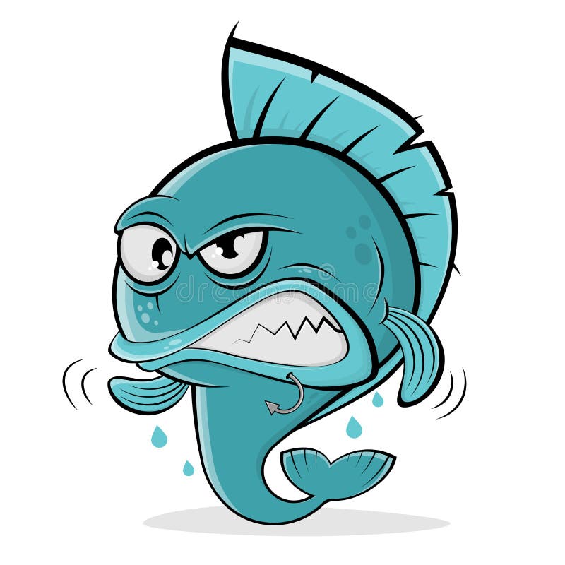 Angry fish cartoon stock vector. Illustration of teeth - 35986172
