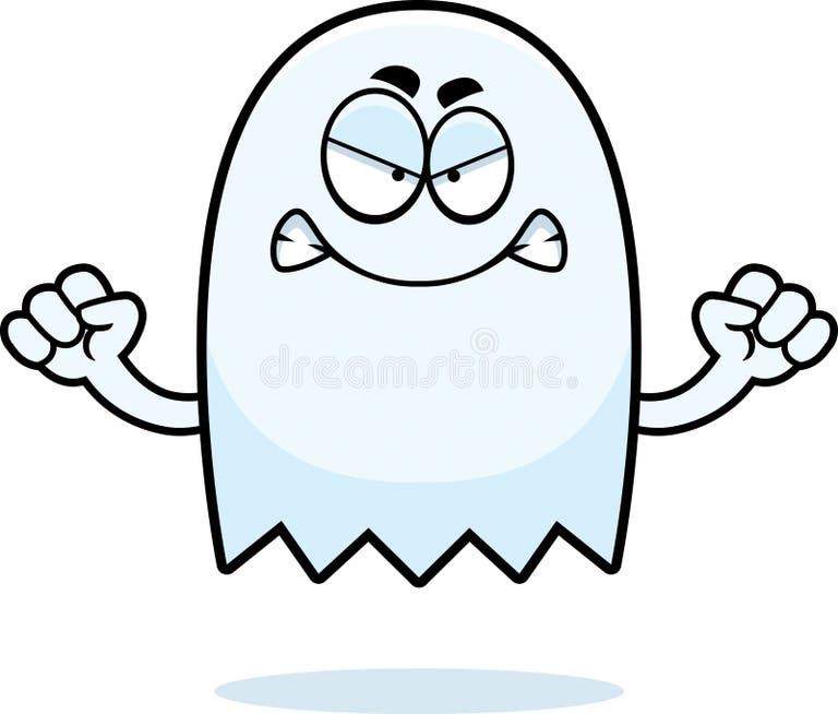 Angry Cartoon Ghost stock vector. Illustration of angry - 53353208