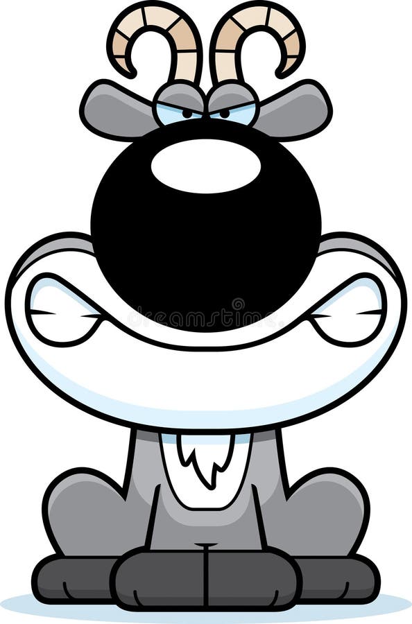 Angry Cartoon Goat stock vector. Illustration of clipart - 51466409