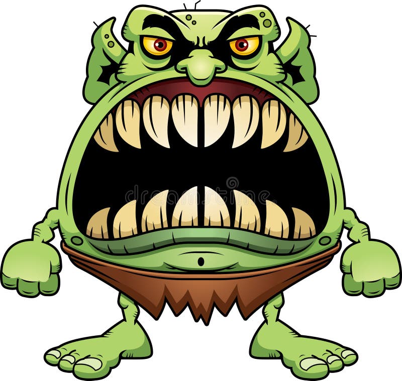 Angry Cartoon Goblin stock vector. Illustration of furious - 51211948