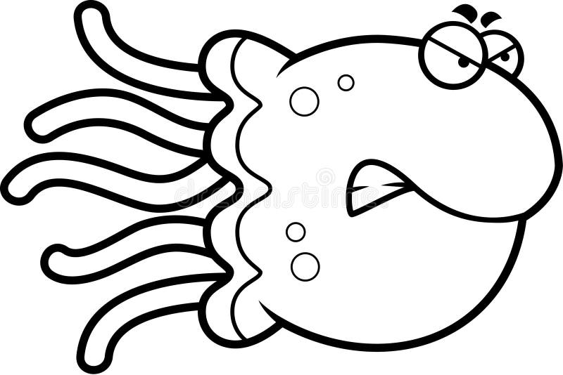 Angry Cartoon Jellyfish Stock Illustrations – 111 Angry Cartoon ...