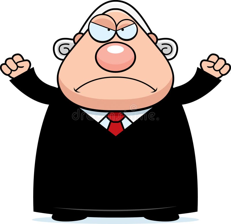 Angry Judge stock vector. Illustration of finger, cartoon - 55973884