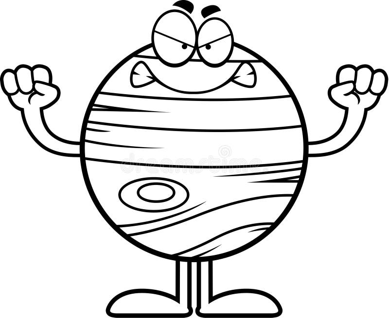Angry Cartoon Jupiter stock vector. Illustration of planet - 47066024