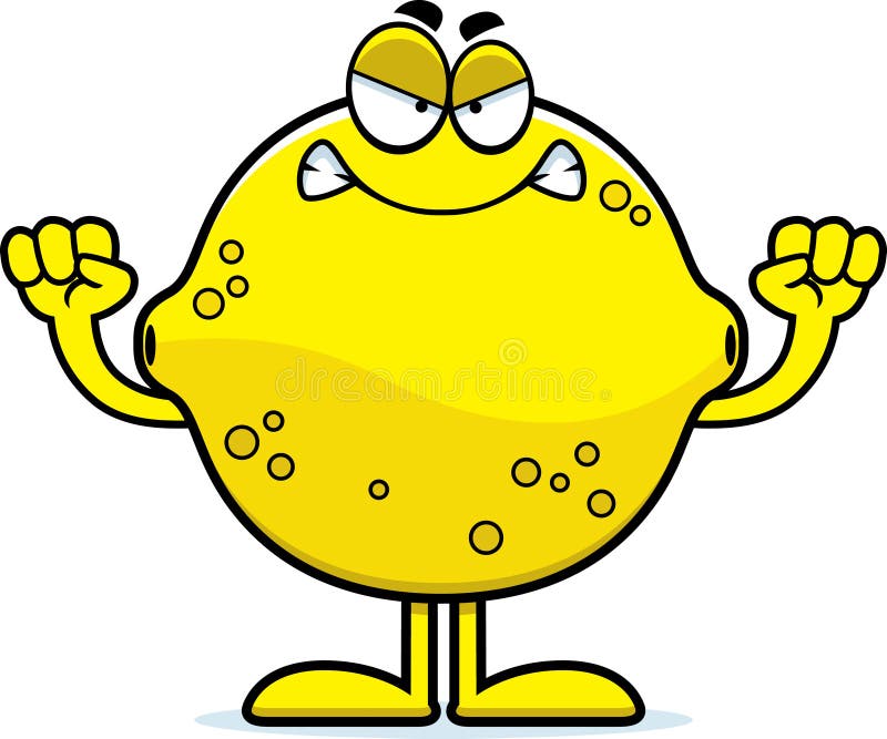 Angry Cartoon Lemon stock vector. Illustration of angry - 47365536