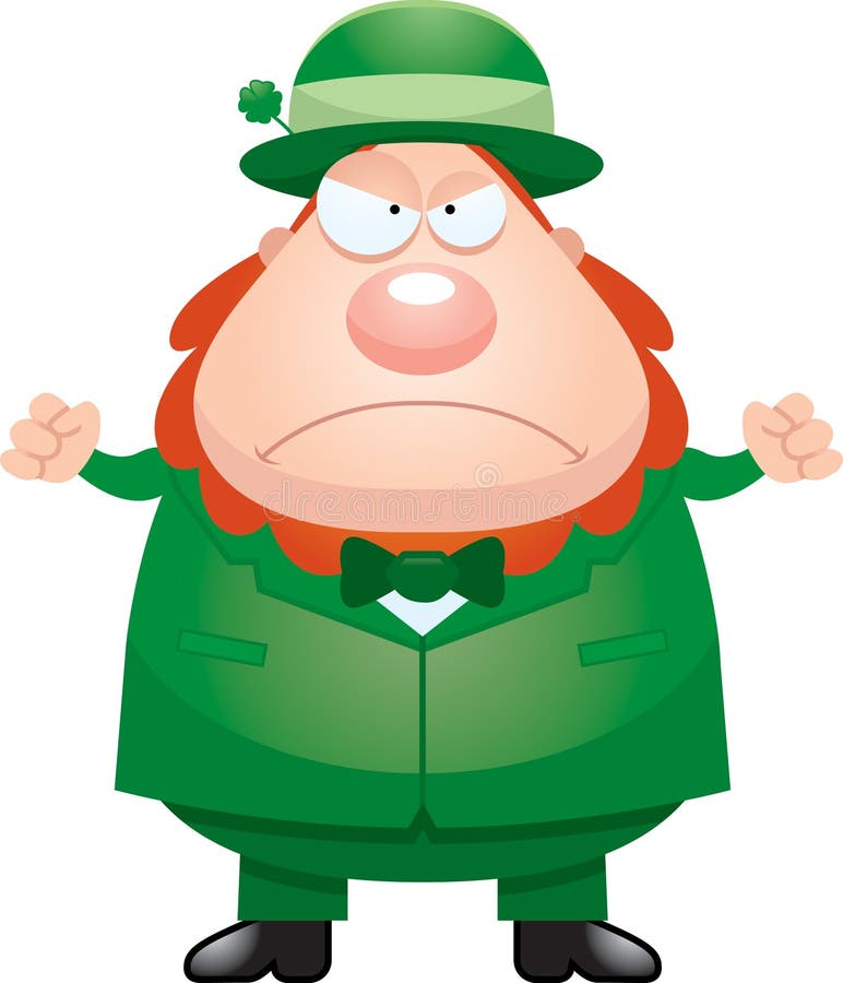 Angry Leprechaun stock vector. Illustration of frown - 14173274