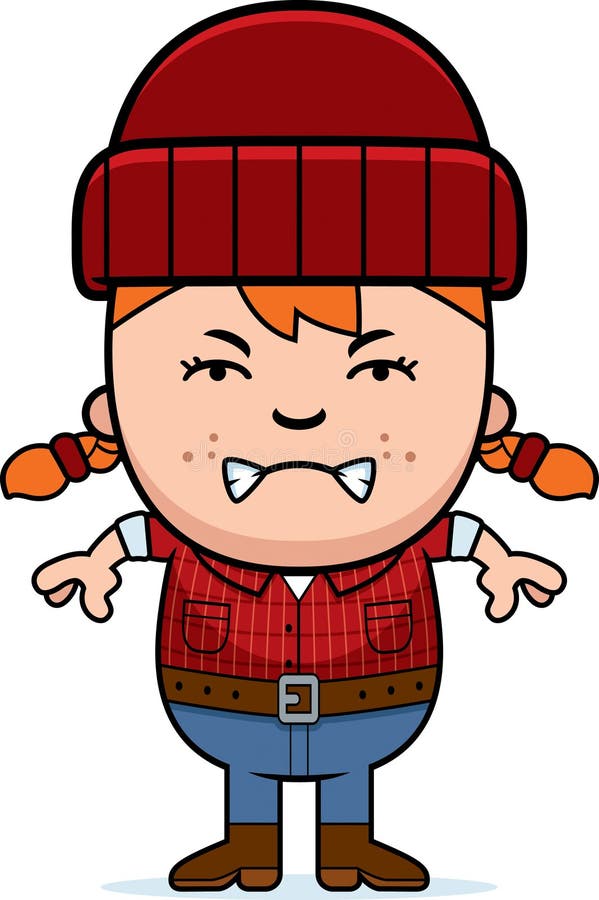 Angry Cartoon Little Lumberjack Stock Vector - Illustration of cartoon ...