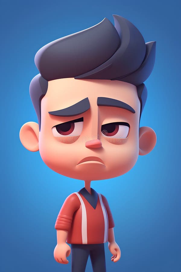 Angry Cartoon Man. 3d Rendering, 3d Illustration Stock Illustration ...
