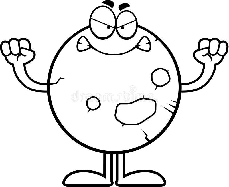 Angry Cartoon Mars stock vector. Illustration of graphic - 47066056
