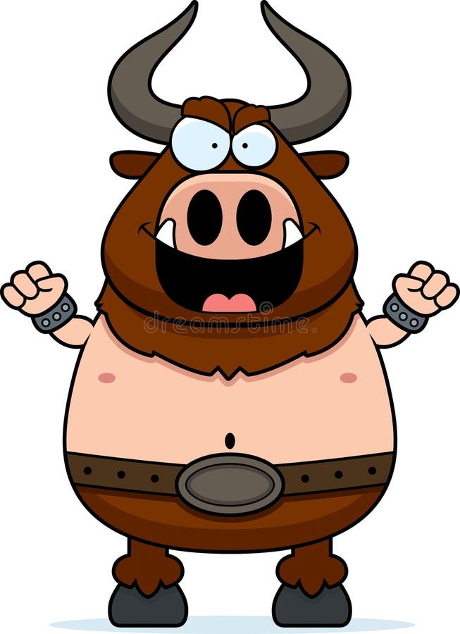 Angry Cartoon Minotaur stock vector. Illustration of monster - 51203630