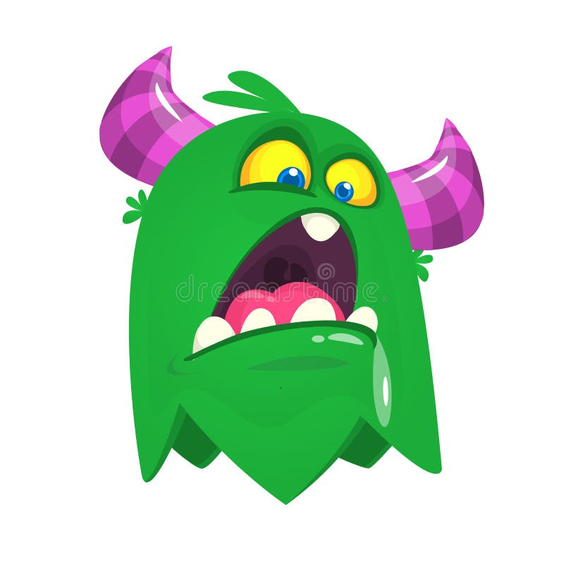 Angry Cartoon Monster Character. Vector Illustration. Stock Vector ...