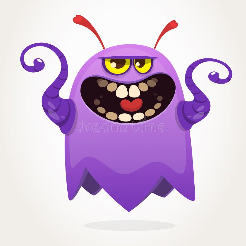Angry Cartoon Monster Screaming. Yelling Angry Monster Expression ...