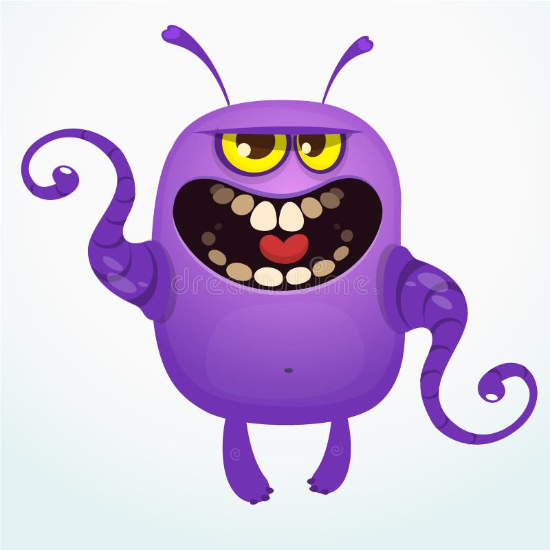 Angry Cartoon Monster Screaming. Yelling Angry Monster Expression ...