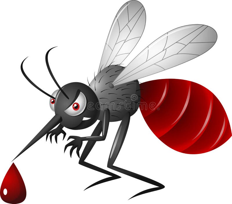Angry cartoon mosquito stock illustration. Illustration of disease ...