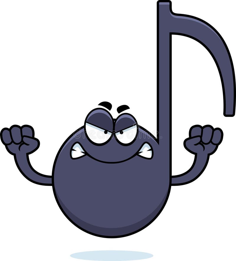 Angry Cartoon Musical Note stock vector. Illustration of graphic - 47755187