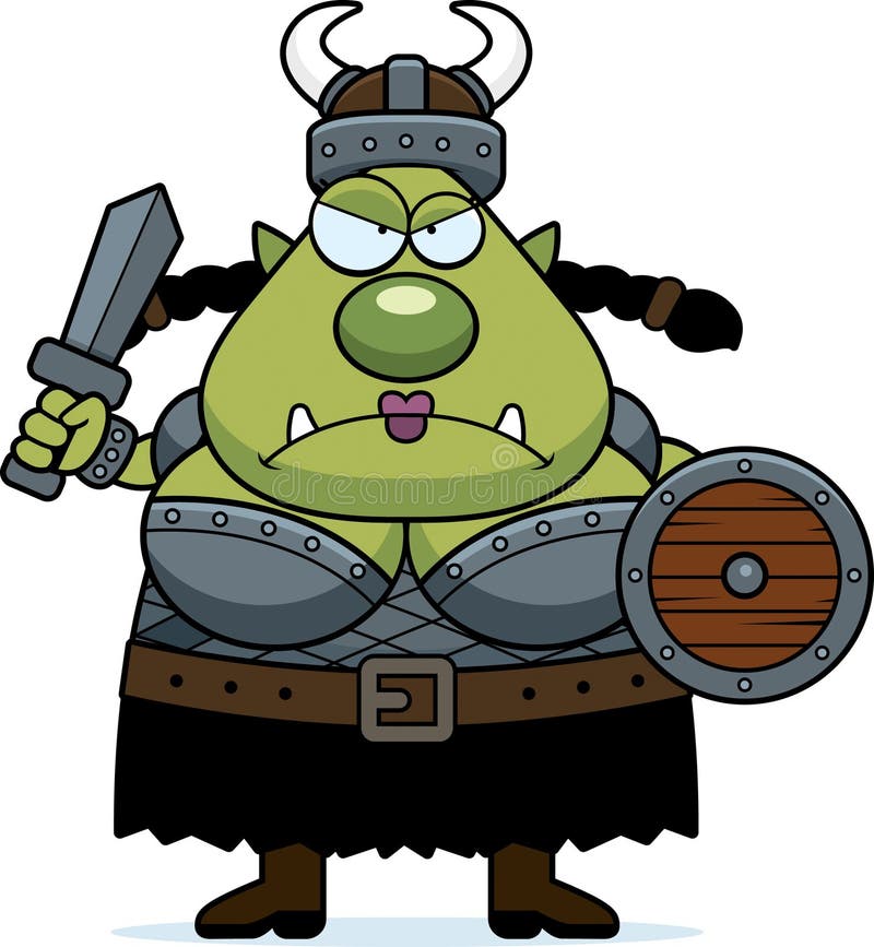 Angry Cartoon Orc stock vector. Illustration of clipart - 47448766
