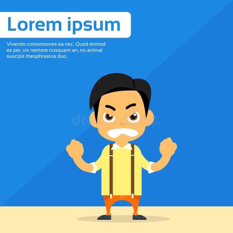 Angry Cartoon Person Negative Emotion Character Stock Vector ...