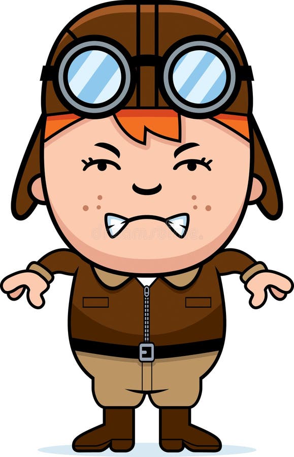 Angry Cartoon Pilot stock vector. Illustration of angry - 47526704