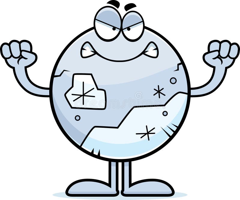 Sad Cartoon Pluto stock vector. Illustration of planet - 47066198