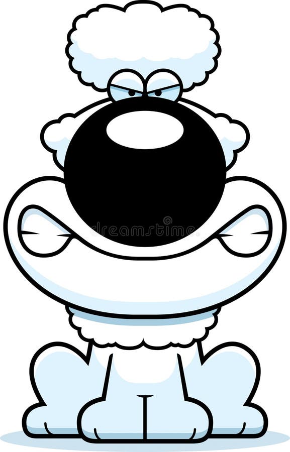 Angry Cartoon Poodle stock vector. Illustration of clip - 51460648