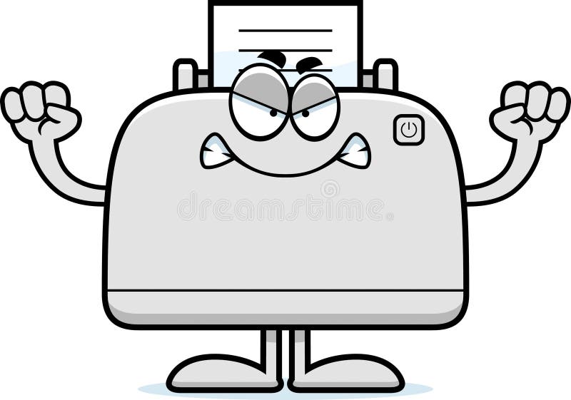 Angry Cartoon Printer stock vector. Illustration of furious - 47782632