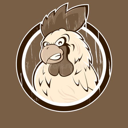 Angry Cartoon Rooster Icon stock illustration. Illustration of angry ...