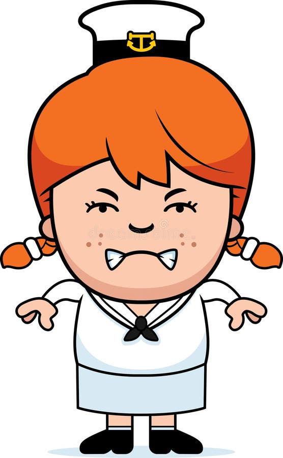 Angry Cartoon Sailor stock vector. Illustration of kids - 47526881