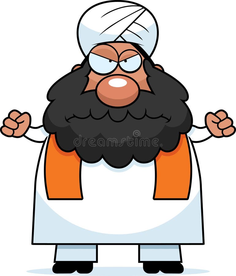Angry Cartoon Sikh stock vector. Illustration of clipart - 47714899