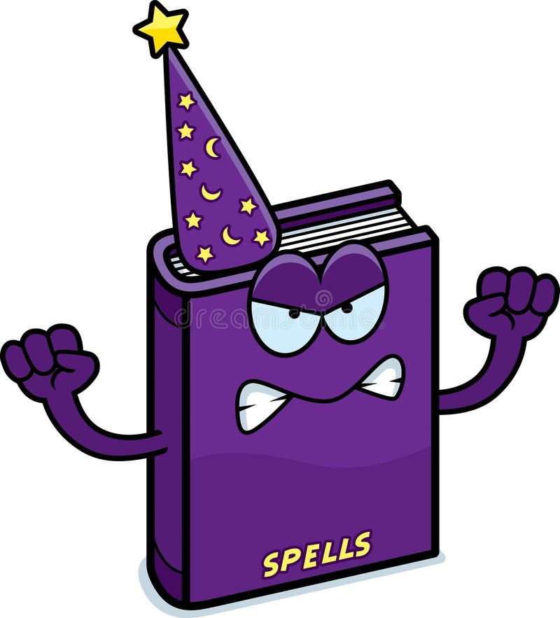 Angry Cartoon Spell Book stock vector. Illustration of tome - 47816217