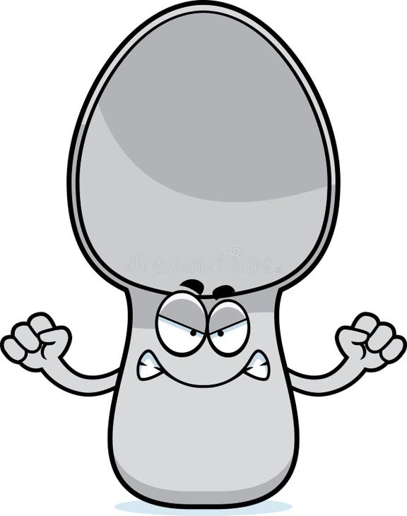 Angry Cartoon Spoon stock vector. Illustration of tableware - 47778896