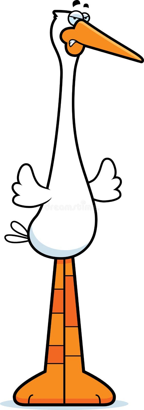 Angry Cartoon Stork stock vector. Illustration of stork - 47399593