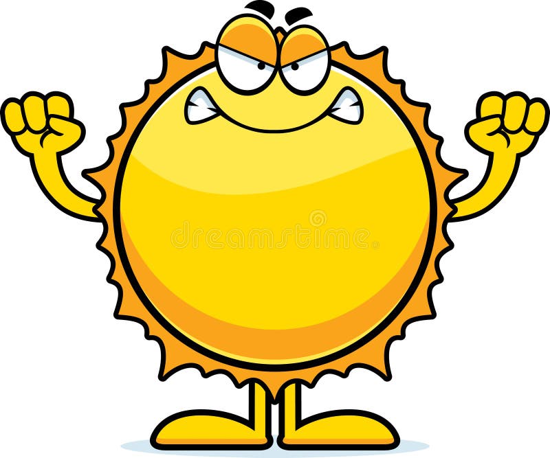 Angry Cartoon Sun stock vector. Illustration of celestial - 47066280