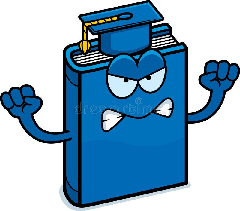 Angry Cartoon Textbook stock vector. Illustration of school - 47816013