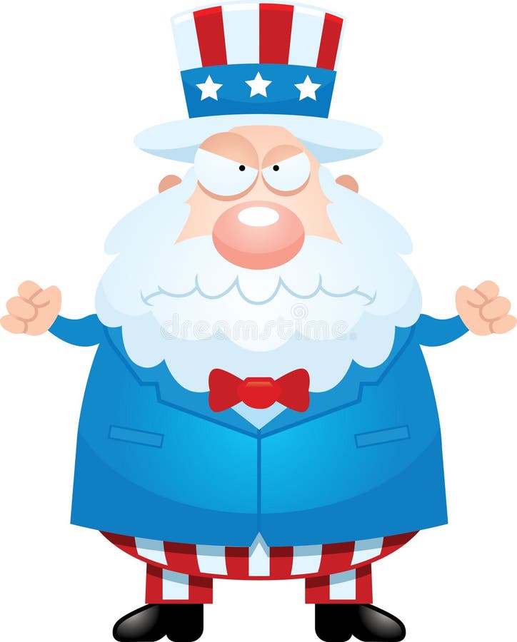 Angry Cartoon Uncle Sam stock vector. Illustration of angry - 51125535