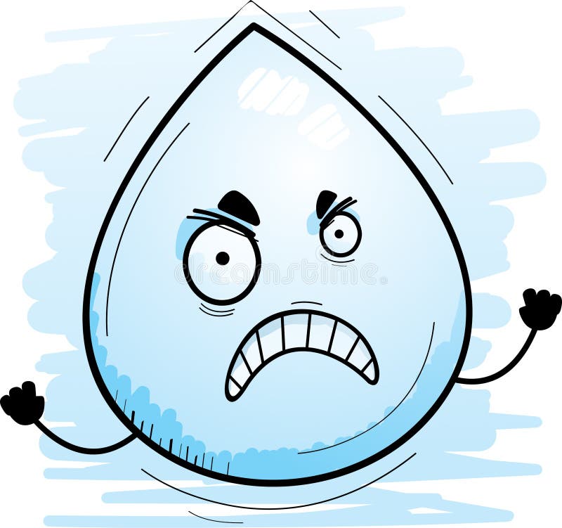 Cartoon Water Drop Angry Stock Illustrations – 186 Cartoon Water Drop ...