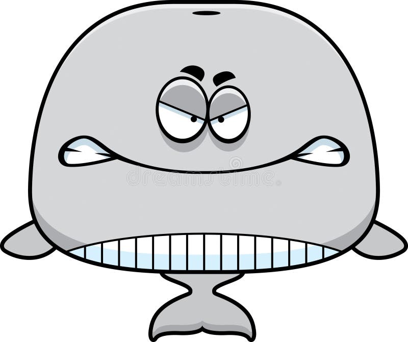 Angry Cartoon Whale stock vector. Illustration of teeth - 47412612