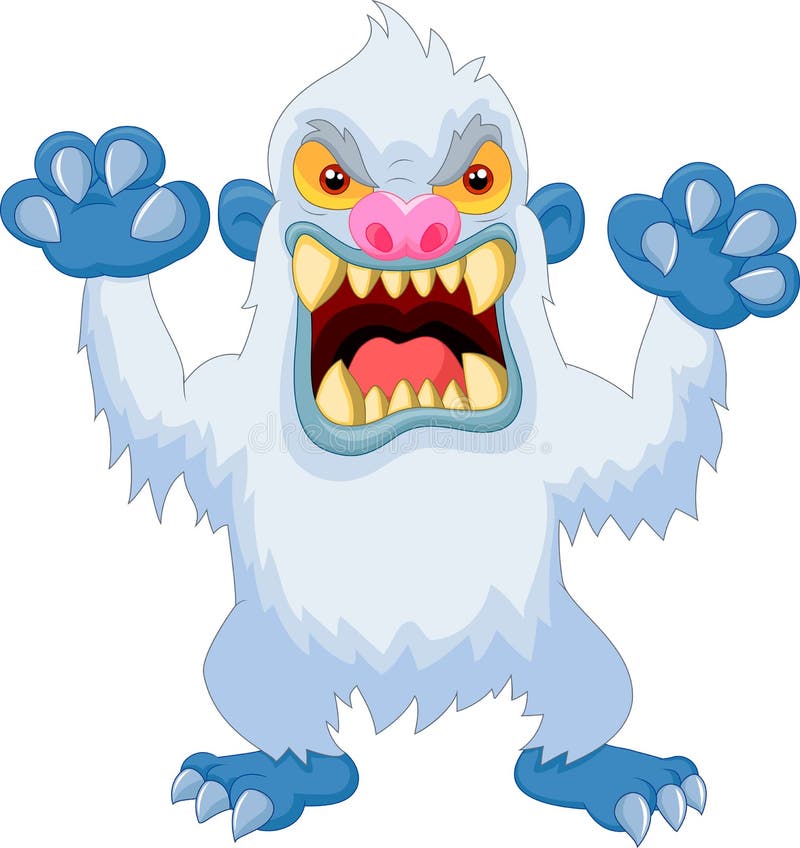 Angry cartoon yeti stock vector. Illustration of comic - 45857000