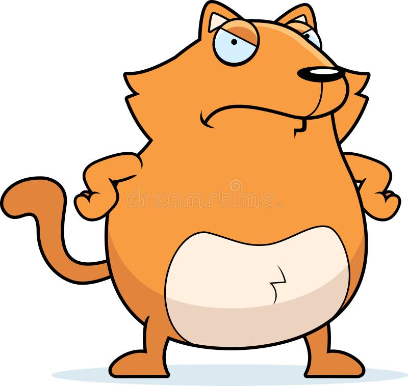 Angry Cat stock vector. Illustration of cartoon, frown - 14264704